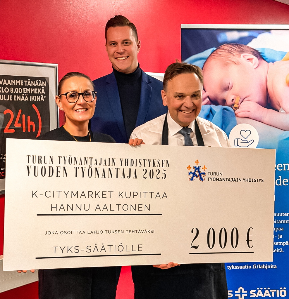 Turun Työnantajain Yhdistyksen Vuoden Työnantaja -palkinto Kupittaan ...